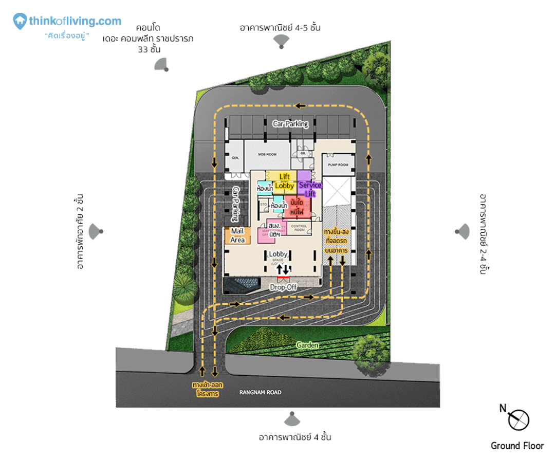 IDEO Mobi รางน้ำ คอนโด High Rise 31 ชั้น ห่าง BTS อนุสาวรีย์ชัยฯ 650 ม. ...